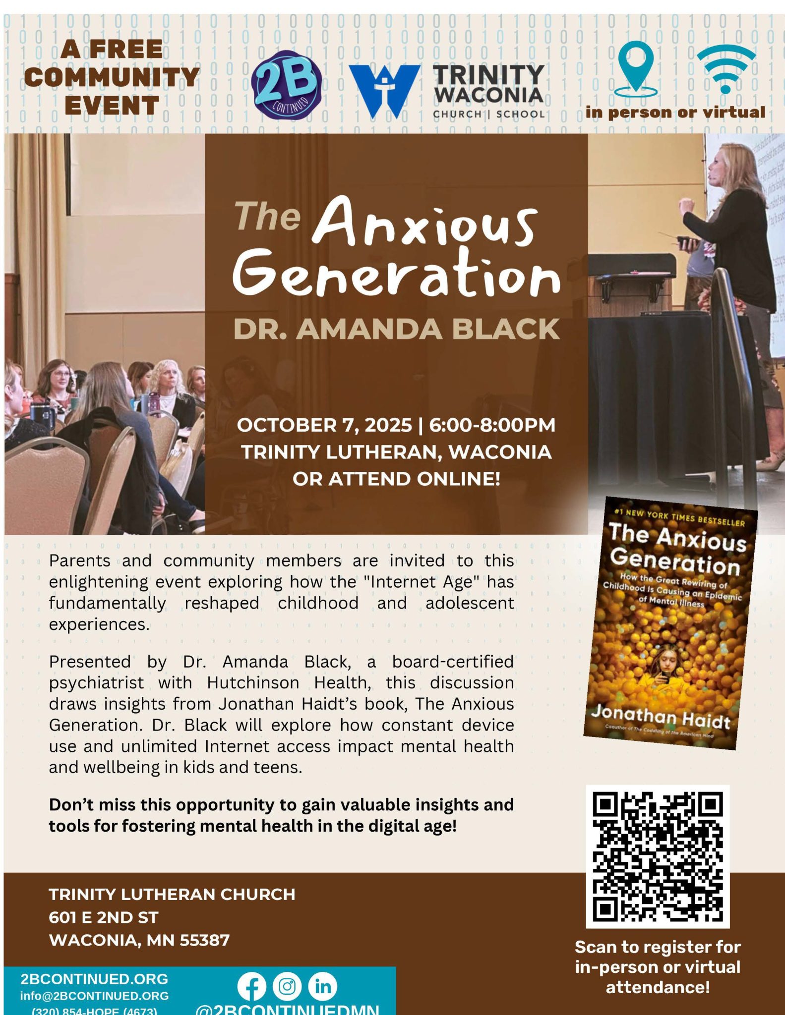 FREE EVENT The Anxious Generation – Cologne, Minnesota | A great place ...